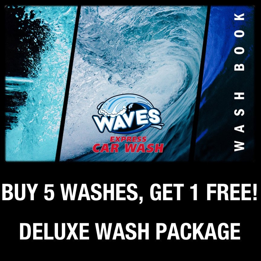 Wash Book: Buy 5 Deluxe Washes, Get 1 Free | Waves Express Car Wash
